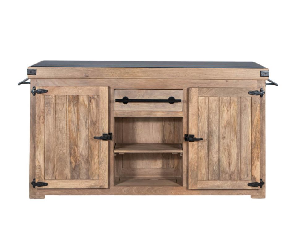 Billot de cuisine en bois et granit noir "Grand chef" - 7936
