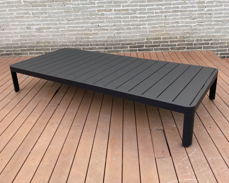 Table basse extérieure en aluminium anthracite "Blois" - 8991